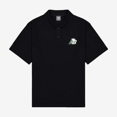 New Balance新百伦正品Polo男款短袖亲肤休闲翻领衫NFF29101-BK