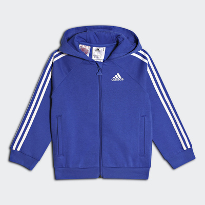 Adidas/阿迪达斯正品运动休闲连帽拉链婴童夹克外套CF7437