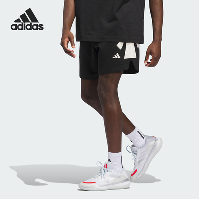 Adidas/阿迪达斯正品BASKETBALL男士系带篮球运动透气短裤JX5591