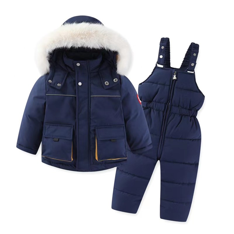 儿童滑雪服套装 加绒加厚保暖防风防水棉衣棉裤套装2023冬季新款