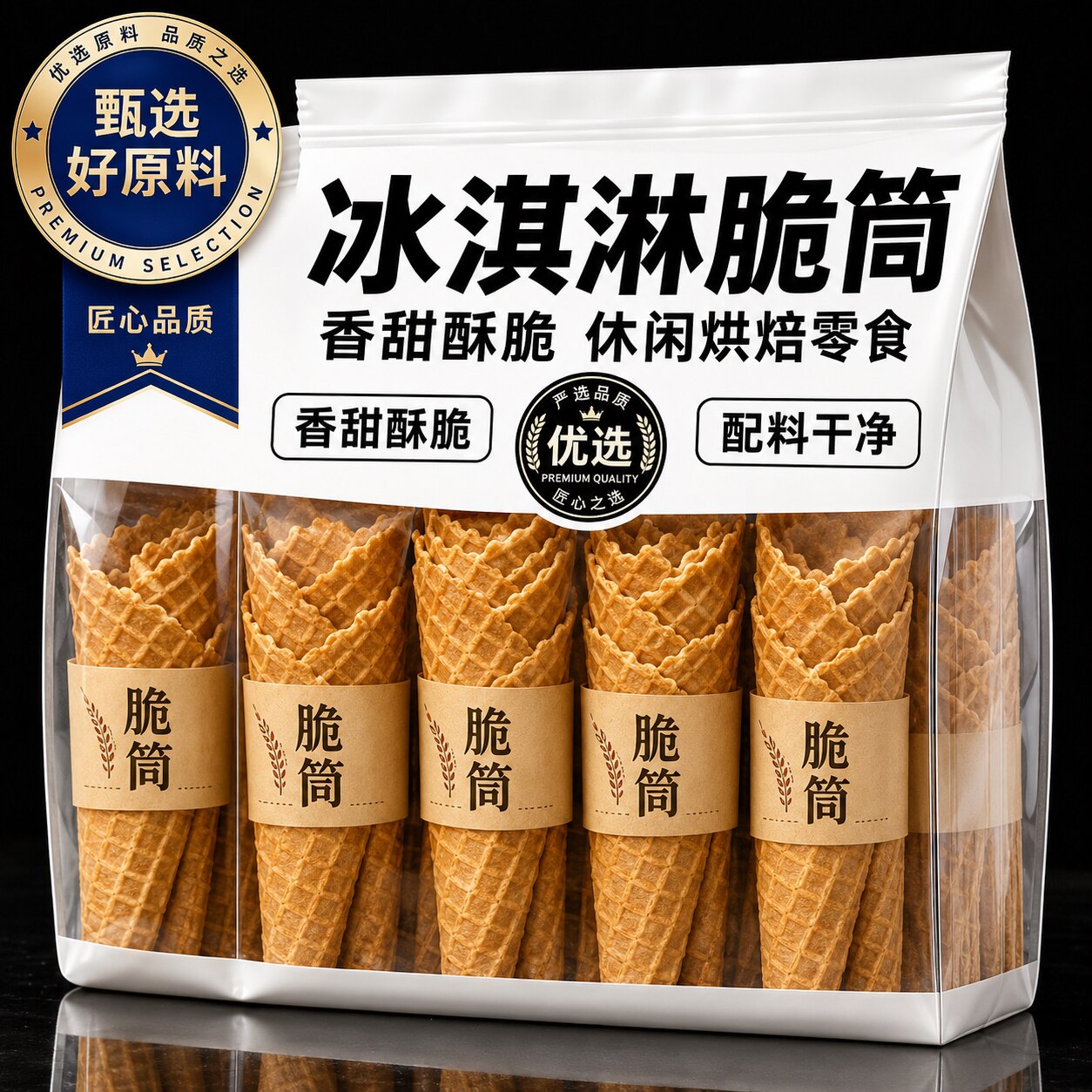 高品质！儿童冰淇淋脆筒皮脆壳热奶宝自制雪糕甜筒蛋卷大小号商用