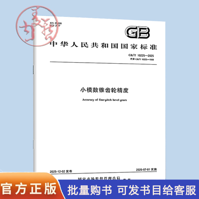 GB/T 10225-2025 小模数锥齿轮精度