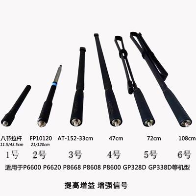 摩托罗拉P6600i高增益天线GP328D+/XIR P8668i对讲机拉杆折尺天线