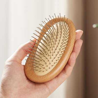 初心钢针气囊气垫梳头皮按摩梳头部顺髪美发梳子家用小木梳造型梳