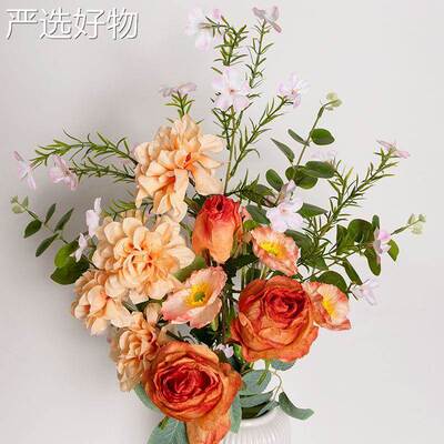 【全国包邮】人造花向日葵卉玫花饰客装厅餐桌装饰花装饰无障碍瑰