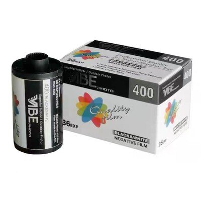 VIBE胶卷400度135黑白胶卷负片35mm 德国进口36张 双反lomo机使用