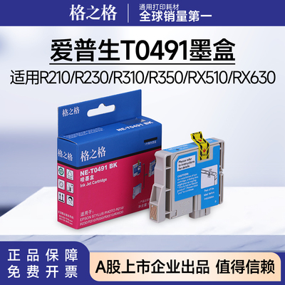 格之格爱普生T0491墨盒适用R210/R230/R310/R350/RX510/RX630墨水