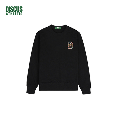 DISCUS圆领卫衣四色可选2026春夏新款美式萌宠徽章标男女同款