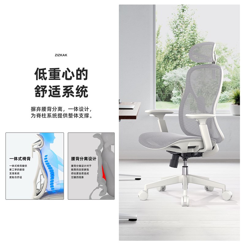 支家 体工学椅电脑椅办公椅舒适久坐电竞椅躺座椅
