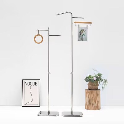 服店展示架落地式衣帽架正侧挂橱道具陈列架展示挂衣架
