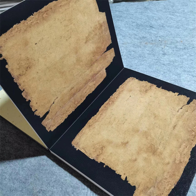 质量国展册页纯手工加厚卡空白汉简残片做旧折页端半生熟甲骨文金