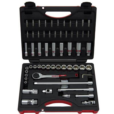 PARD 62pcs 3/8 棘轮扳手 套筒 组合套装 转接头 延长杆 万向接头
