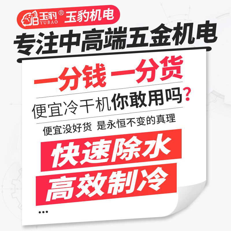 玉豹冷干器立方冷冻式干燥空压