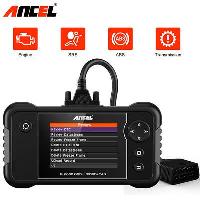 Ancel FX2000 OBD2扫描仪四个系统ODB2汽车诊断工具引擎/ ABS/SRS