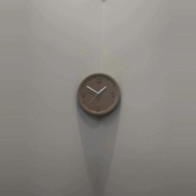 科技9709装饰纯色墙简约角孔现代打孔免艺术数钟字遮挂钟静音角