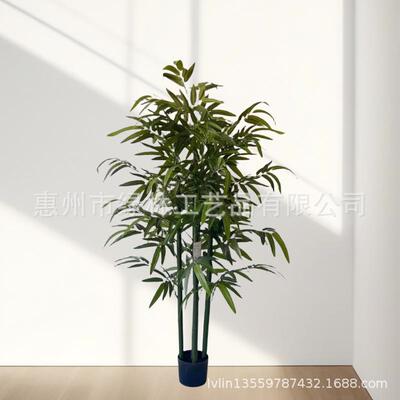 仿真绿贵lvl55633竹真杆绿植客厅公司外植室绿植绿富竹