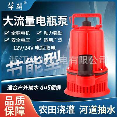直流海泵12V4V2电瓶泵农用浇菜浇花抽水机直流潜水吸UKL泵可抽水