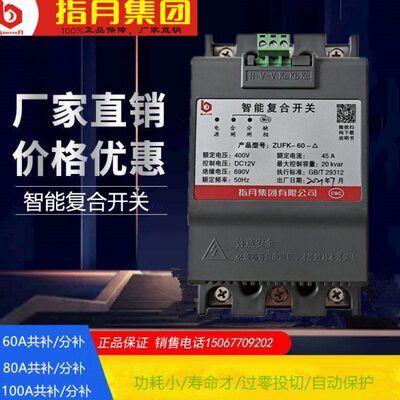 指月集团复合开关ZUFK-T-60A共补智能复合开关电容器投切开关