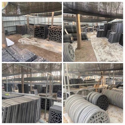 中式苏派水泥窗格正方形镂空格仿古窗庭院园林围墙预制窗