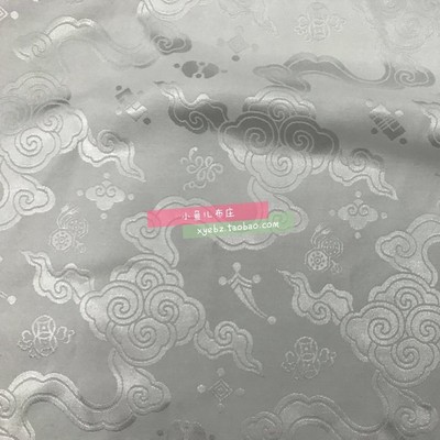 卷云纹四合杂宝云纹提花绸顺褶裙马面裙比甲汉服袄裙布面料新款