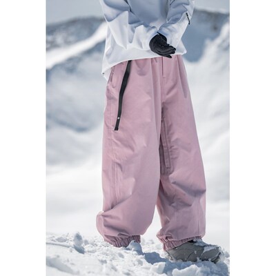 awka滑雪裤女款男士3L防水防风全压胶宽松保暖防寒滑雪服裤子