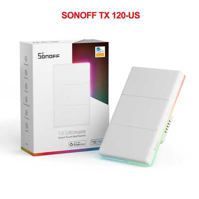 Sonoff TX T5 120 1C 2C 3C US美规墙壁智能开关语音控制定时带灯
