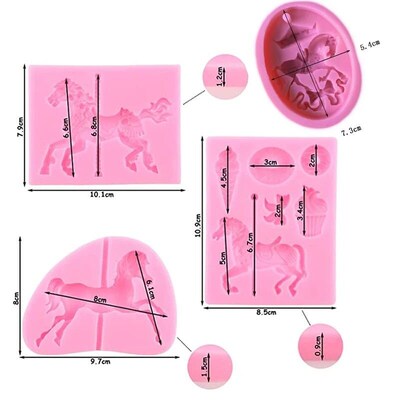 Carousel Horse Silicone Fondant Mold Rocking Chocolate Candy