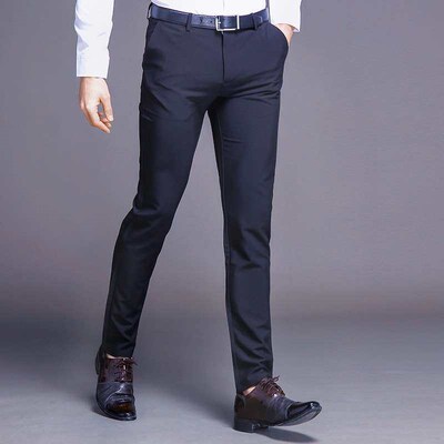 Summer Thin Stetch Trousers Mens New Mens Pants Slim-fit B