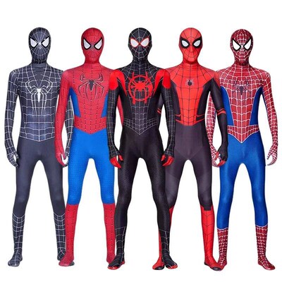Spiderman Costumes Superhero Miles Spider Man Cosplay Jumpsu