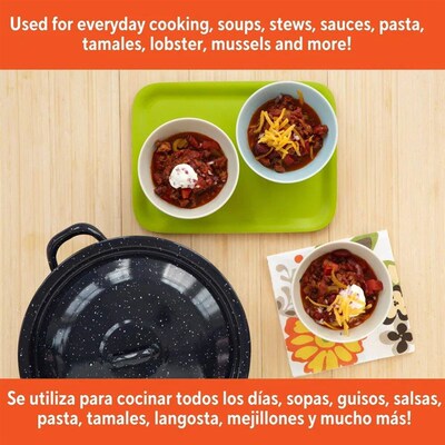 Enamel Stock Pot Soup Stews Cooking with Double Handles Oven