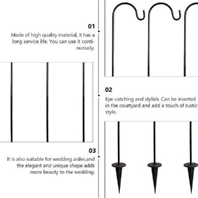 Garden Iron Floor Plug Solar Lights for outside Decorate