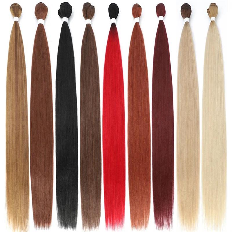 Gladys Synthetic Straight Hair Weavings Premium Fiber Hair E