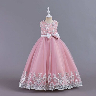 New Childrens Clothing Childrens Dress Flower Mesh Princes