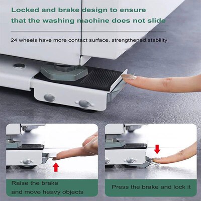 Washing Machine Stand Movable Refrigerator Raised Base Mobil