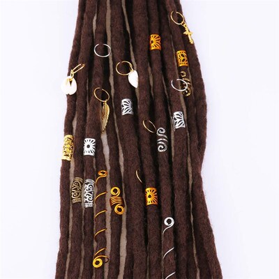 African Hair Rings Beads Cuffs Tubes Hair Braids Accessories