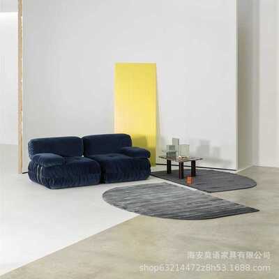 意大利Cierre模块丝绒布艺沙发中古风Option自由组合百搭皮艺沙发