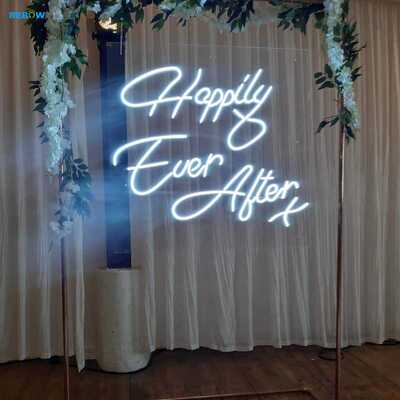 亚马逊爆款Happily ever after 发光字母氛围装饰灯霓虹灯发光字