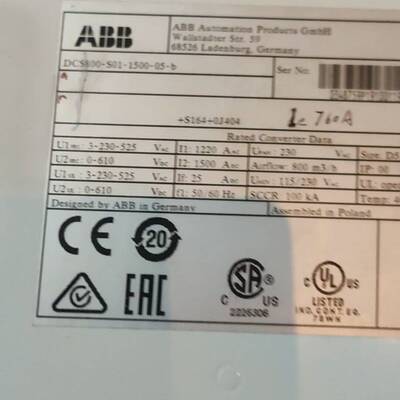 议价DCS800-S01-1500-05-b  ABBDCS80