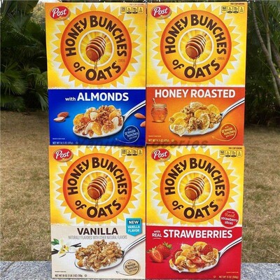 美国进口蜂蜜杏仁早餐麦片Post Honey Bunches Of Oats进口早餐
