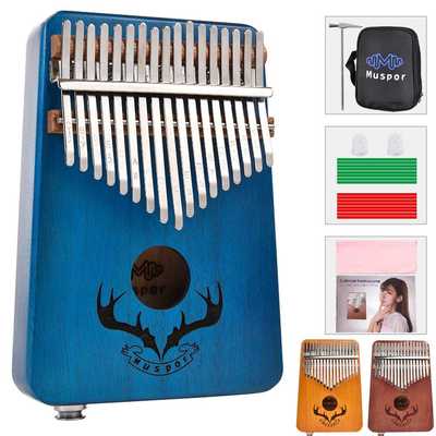 Muspor 17键 桃花芯木电箱EQ拇指琴 卡林巴kalimba 送包-驯鹿角