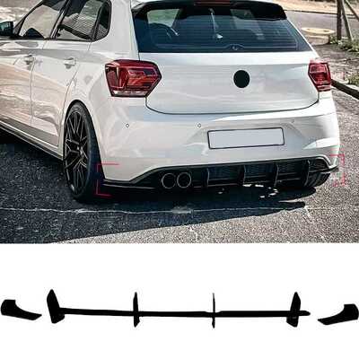 适用大众Polo MK6 GTI 2018-2021后唇尾唇扰流板后刀锋车贴改装