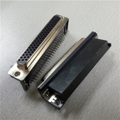 HDR62PIN弯脚90度弯脚母座3排62孔dsub连接器电脑接口插座