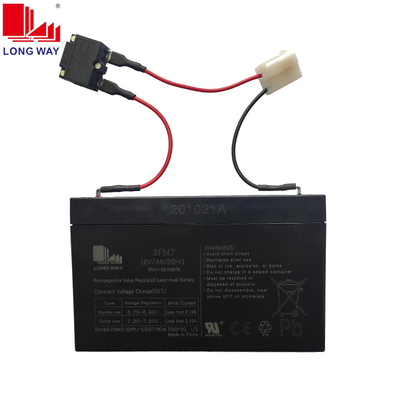 LONGWAY龙威儿童电动车6V7ah20hr3FM7电瓶摩托车大容量包邮蓄电池