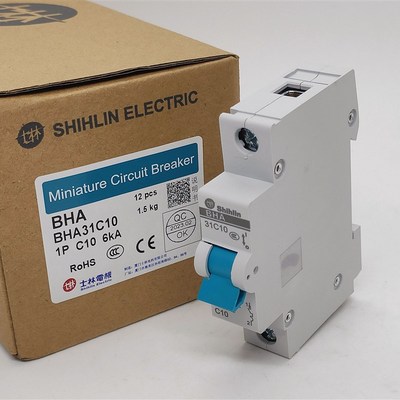 原装Shihlin士林小型C型断路器BHA31 1P空气开关6KA C10C25C32C63