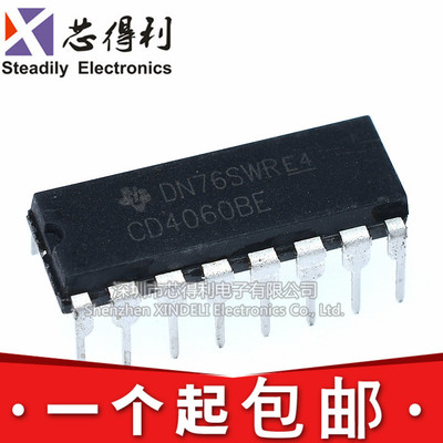 全新 CD4060BE HEF/HCF 14级二进制串行计数 CD4060 直插DIP-16