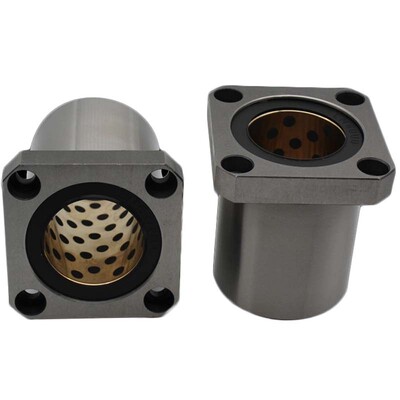 外钢内铜双衬型直线法兰轴承MFML/MFKL/MFNL-D12 16 20 25 30 35