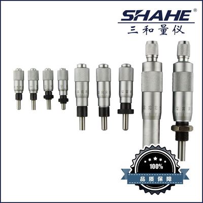 SHAHE/三和 微分头0-6.5 0-13 0-25 测微头 带安装螺母 平头 圆头