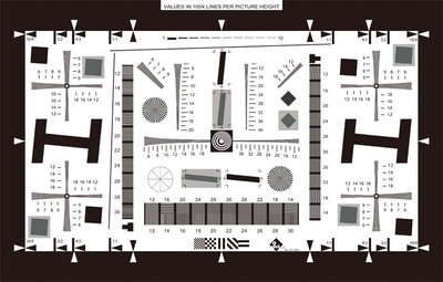 3nh ISO12233分辨率测试卡4000线增强型0.5,1,2,4,8倍