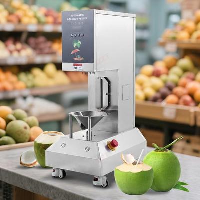 赞拓 360pcs/H电动自动绿色椰子去皮机高容量易操作椰子加工设备