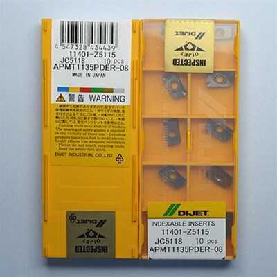日本黛杰DIJET铣刀片APMT1135PDER-08 JC5118 通用材质1604